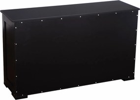 Costway Příborník s posuvnými dvířky 106,5 cm, černý
