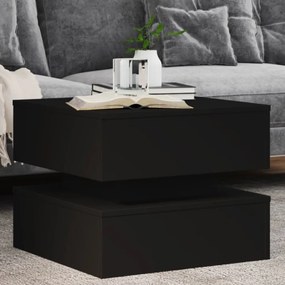vidaXL Konferenční stolek s LED osvětlením 50 x 50 x 40 cm [839858] Barva: Černá