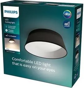 Philips Dawn CL258 černá / Stropní LED svítidlo / 14W / 1100lm / 3000K