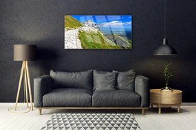 Obraz na skle Hory Stezka Krajina 100x50 cm