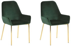 Set 2 ks. jídelních židlí LOVARA (zelená). 1022680