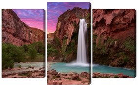 Vícedílný obraz Vodopády Havasupai Nedostatek Nedostatek Plátno Canvas 120x80