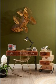 Kovová jídelní židle ve zlaté barvě District – Premier Housewares