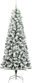 Umělý Skládací Vánoční Strom 300 LED Zelená a bílá 240 cm 3395616