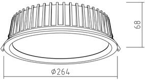 APLED - LED Podhledové RONDO WOODLINE LED/18W/230V 4000K pr. 26 cm dub masiv