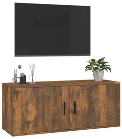 Nástěnná TV skříňka kouřový dub 100 x 34,5 x 40 cm