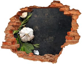Wallmuralia Samolepící díra nálepka beton Česnek 90x70 cm