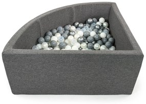 Bazének rohový tmavě šedý + 200 míčků