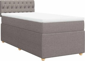 Box spring postel s matrací taupe 80x200 cm textil 3287294