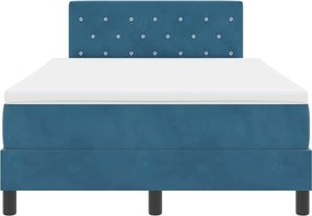 Postel s boxspringem s matrací Tmavě modrá 120 x 190 cm samet 3339096