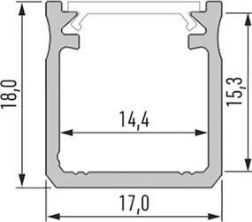 Led-Labs LED profil LUMINES typ Y bílý lakovaný 2,02m