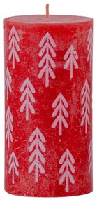 Bolsius adventní a vánoční svíčka rustic s potiskem Válec 68x130mm Delicated Red