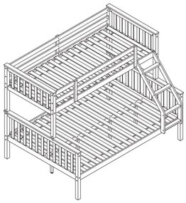 CASARREDO Postel patrová ICEBERG 90 a 140x200 cm bílá