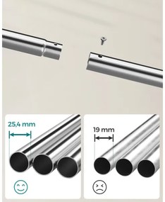 Mobilní stojanový věšák LINEA stříbrná