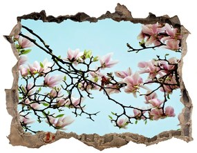 Wallmuralia Samolepící díra nálepka Květy magnolie 95x64 cm