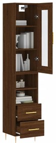 Skříň highboard hnědý dub 34,5 x 34 x 180 cm kompozitní dřevo