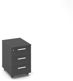 Lenza PROX Kontejner 3 zásuvky Typ úchytky: bílá, Barevné provedení: černý grafit