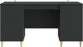 Stůl s policí Černá 142,5 x 50 x 75 cm Kompozitní dřevo 3414595