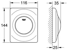 Grohe Surf Ovládací tlačítko 38808SH0