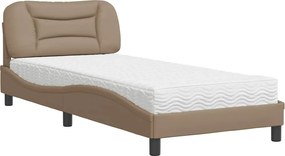 Postel s matrací Hvar cappuccino 90 x 200 cm umělá kůže 3208700