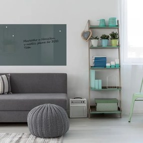 Nalepovací magnetická tabule na zeď šedá antracitová Smatab® - 48 × 48 cm