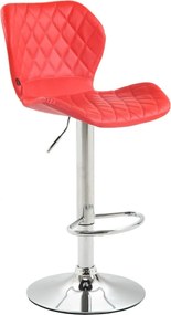Bhm germany Barová židle Cork, syntetická kůže, chrom / červená