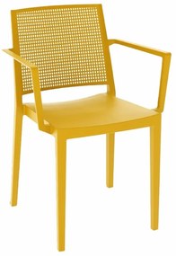 ROJAPLAST Zahradní židle - GRID ARMCHAIR, plastová Barva: žlutá