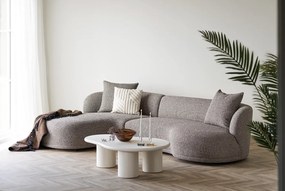 House Nordic Rohová pohovka KINGSTON šedá s lenoškou vlevo 256 cm