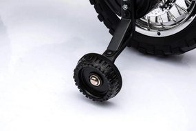 Ramiz Dětská motorka Cross na baterie červená + pomocná kolečka + LED zvuky