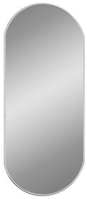 Nástěnné zrcadlo stříbrné 70x30 cm oválné - Default Title
