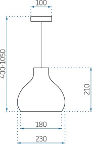 Toolight Toolight, BOHO závěsné stropní svítidlo 1xE27, APP984-1CP, hnědá-černá, OSW-05193