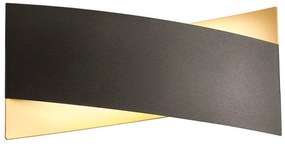 Redo 01-2381 nástěnné LED svítidlo Xavier černo/zlaté, 17W, 3000K, 25cm