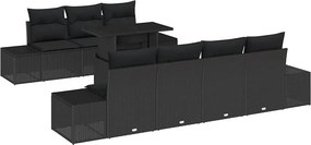 Set pohovek 8 ks Černá polyratan 3349129