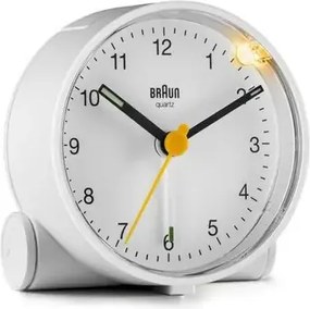 Braun BNC001 bílá / Klasický budík / Analogový / 1x AA baterie