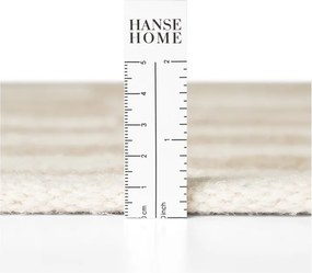 Bílý/světle hnědý oboustranný/ručně tkaný vlněný koberec 120x180 cm Vika – Hanse Home
