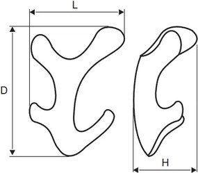 Cebi věšák Lia nikl broušený