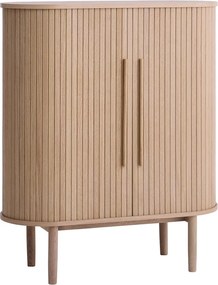 Skříňka v dekoru dubu s posuvnými dveřmi ve světle přírodní barvě 100x118x40 cm Meta – Unique Furniture