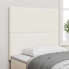 Čelo postele Krémová 100 cm Žebrovaná látka 3337722