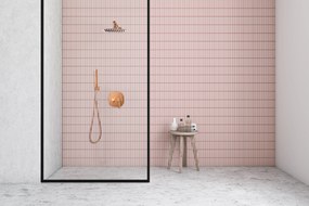 Invena Trend, podomítková sprchová souprava s dešťovou a ruční hlavicí, měděná matná, INV-BS-02-014-V
