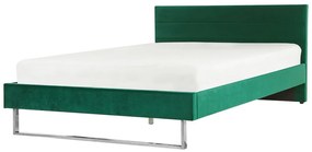 Sametová, zelená postel 180 x 200 cm BELLOU Beliani
