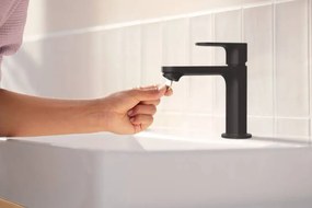 Hansgrohe Rebris S, umyvadlová baterie 110 bez odtokové soupravy, CoolStart, černá matná, 72520670