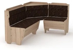 Vomaks Rohová lavice KORSIKA ořech tkanina - boston chocolate