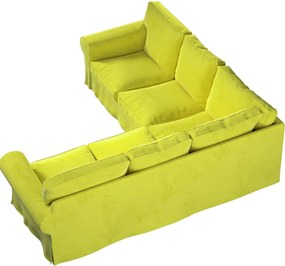 Potah na pohovku IKEA  Ektorp rohová barva zelená látka lesklé, sametová