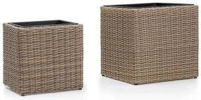 Sada šedých zahradních květináčů Bonami Essentials Natural