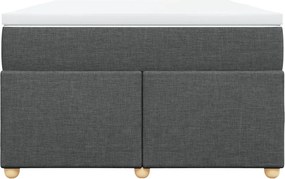 Box spring postel s matrací tmavě šedá 120x200 cm textil 3285367