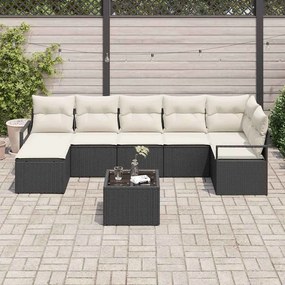 Set pohovek 8 ks Černá polyratan 3346477