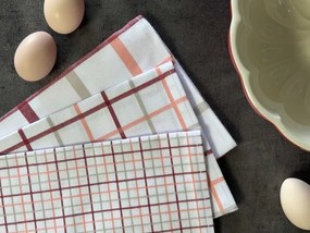 SVITAP sleep well Utěrka Extra savá 50x70 Káro mix oranžové 3 ks