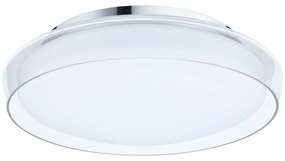 Paulmann 71075 Luena, koupelnové stropní svítidlo LED 16,5W 3000K, sklo/chrom, průměr 35cm, IP44