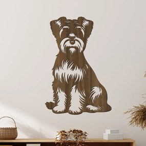 dřevo života Dřevěný obraz Dandie Dinmont Terrier Zvolte rozměr (cm): 27x40, Zvolte barvu dekoru: Ořech