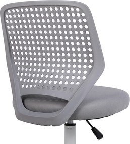 Dětská otočná židle FRIA - síťovina, plast, šedá / bílá